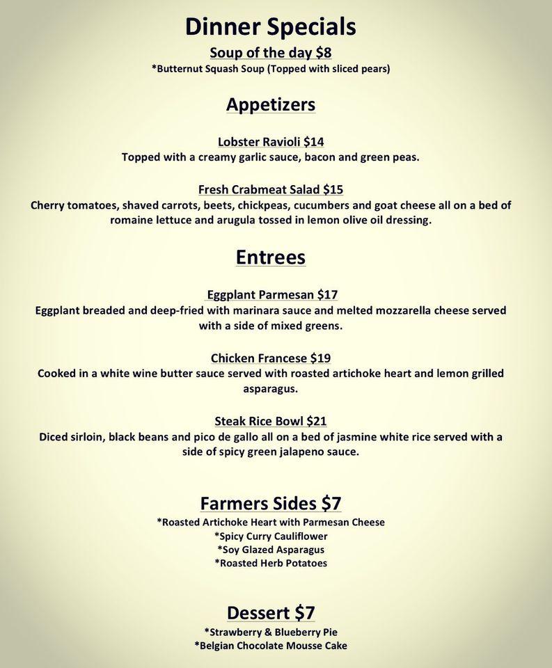 Menu at Le Chéile pub & bar, New York City