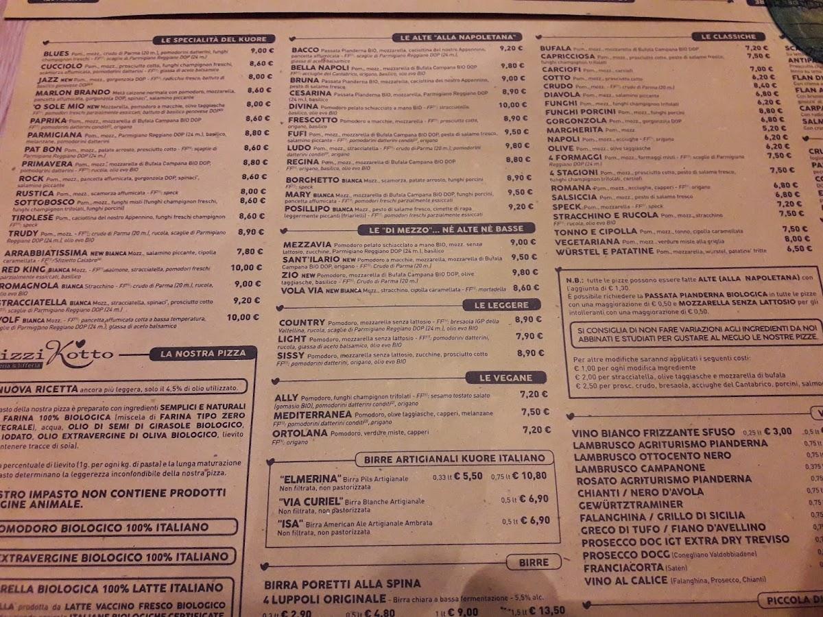 Menu da Pizzikotto Castelmaggiore ristorante, Castel Maggiore