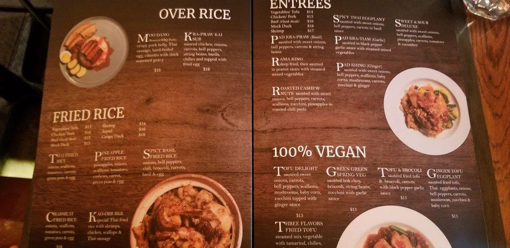 Menu at Thai 72 pub & bar, West New York
