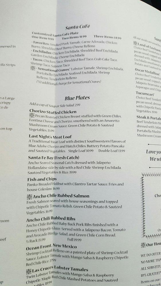 Menu at The Original Blue Adobe Grille pub & bar, Mesa