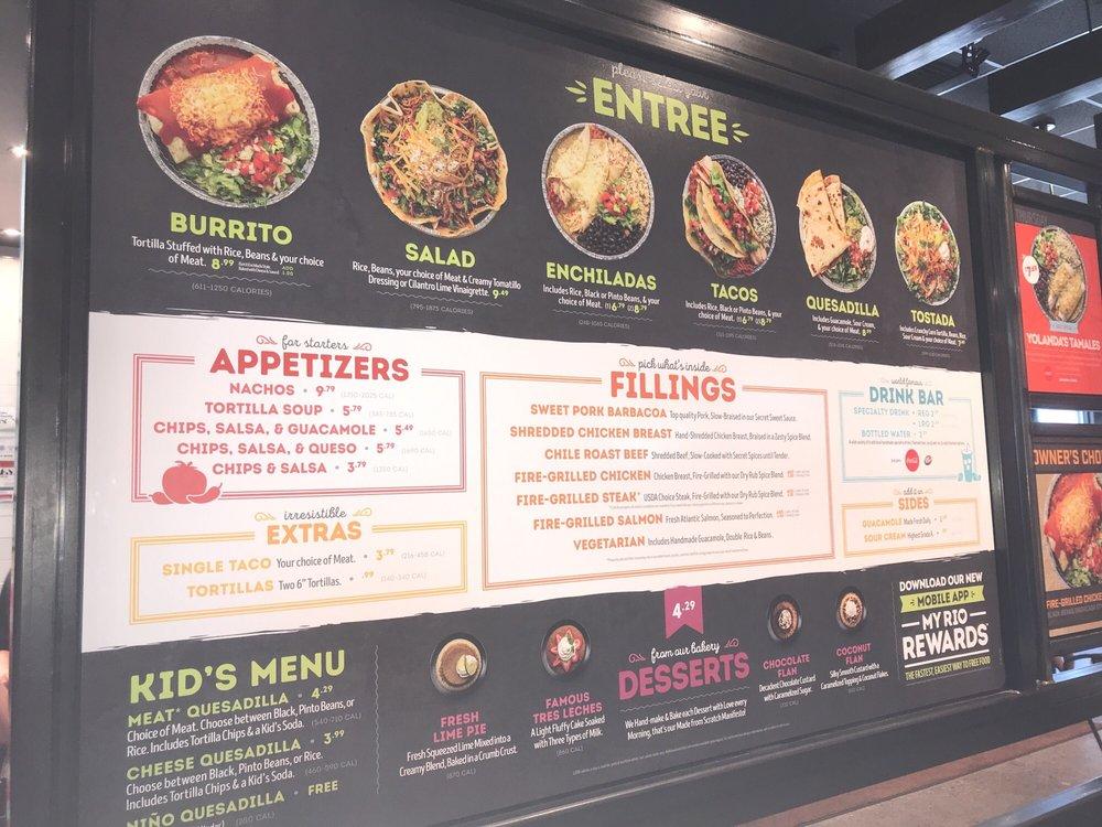 Menu at Cafe Rio Fresh Modern Mexican, Mesquite