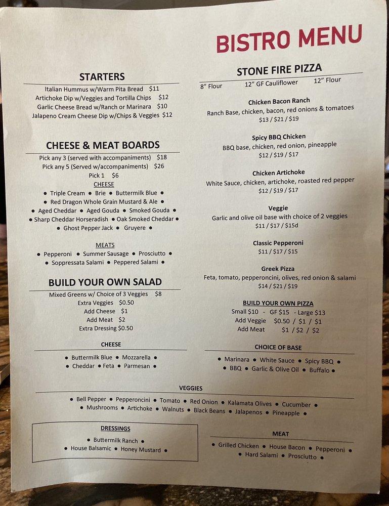 Menu at Levity Bar and Casino, Billings