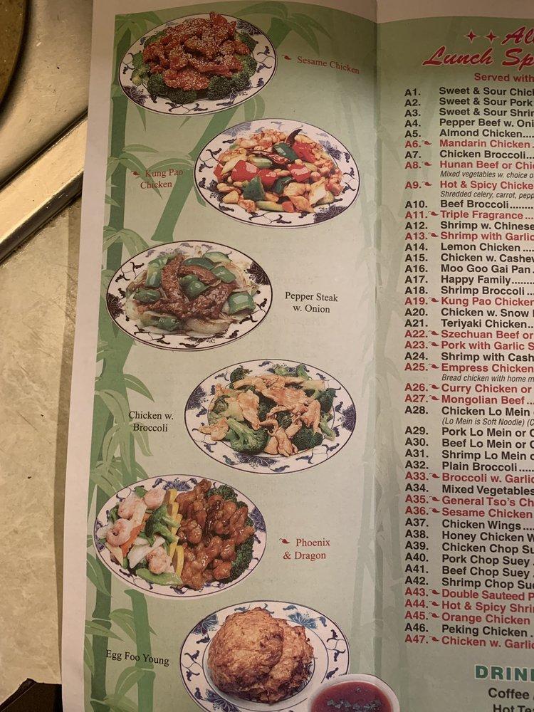Menu at Lin Cuisine restaurant, Holdenville