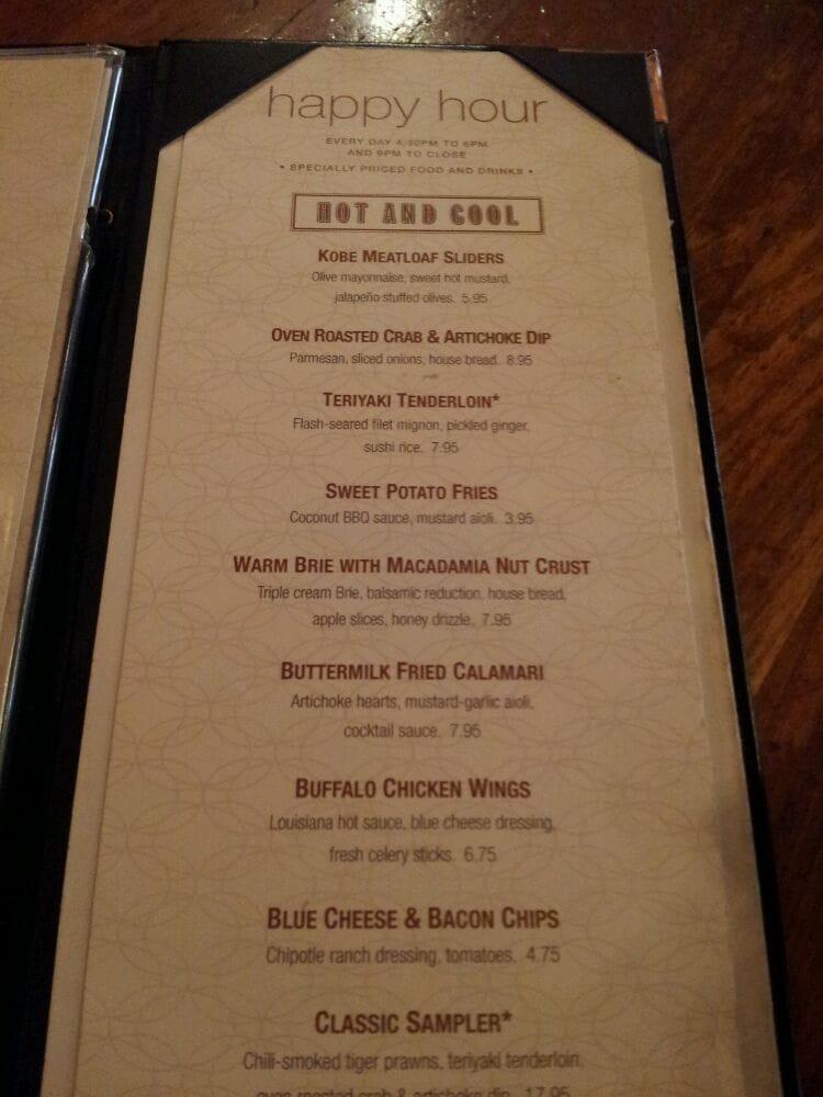 Menu at Simon & Seafort's Saloon & Grill steakhouse, Anchorage
