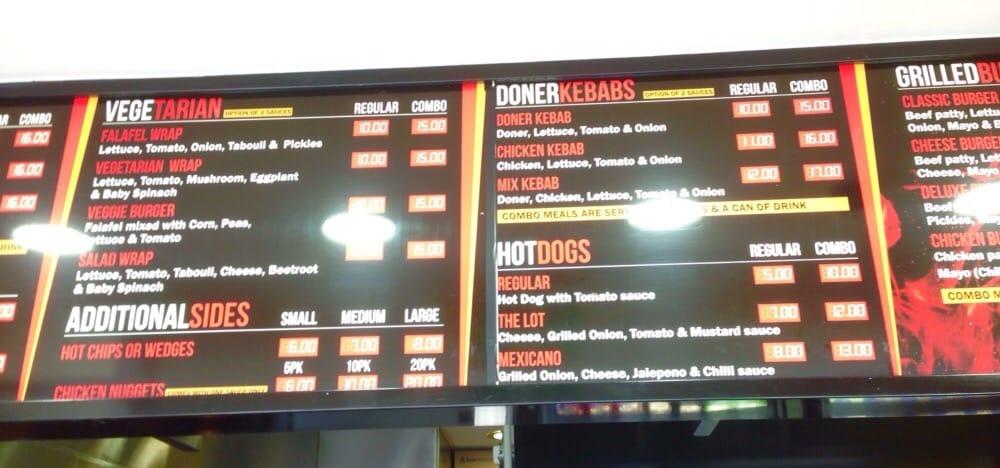 Menu at Bite Box Kebabs fast food, Bondi Beach, 6b/164 Campbell Parade