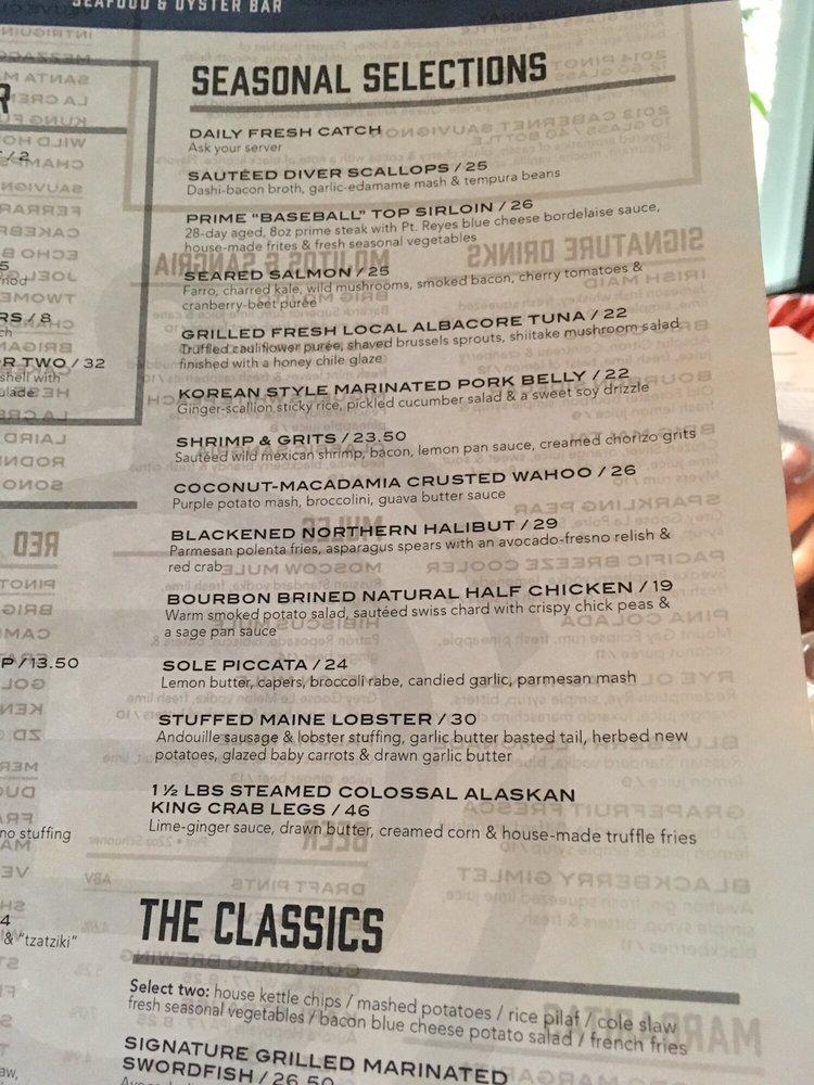 Menu at Brigantine Seafood & Oyster Bar, San Diego, Shelter Island Dr