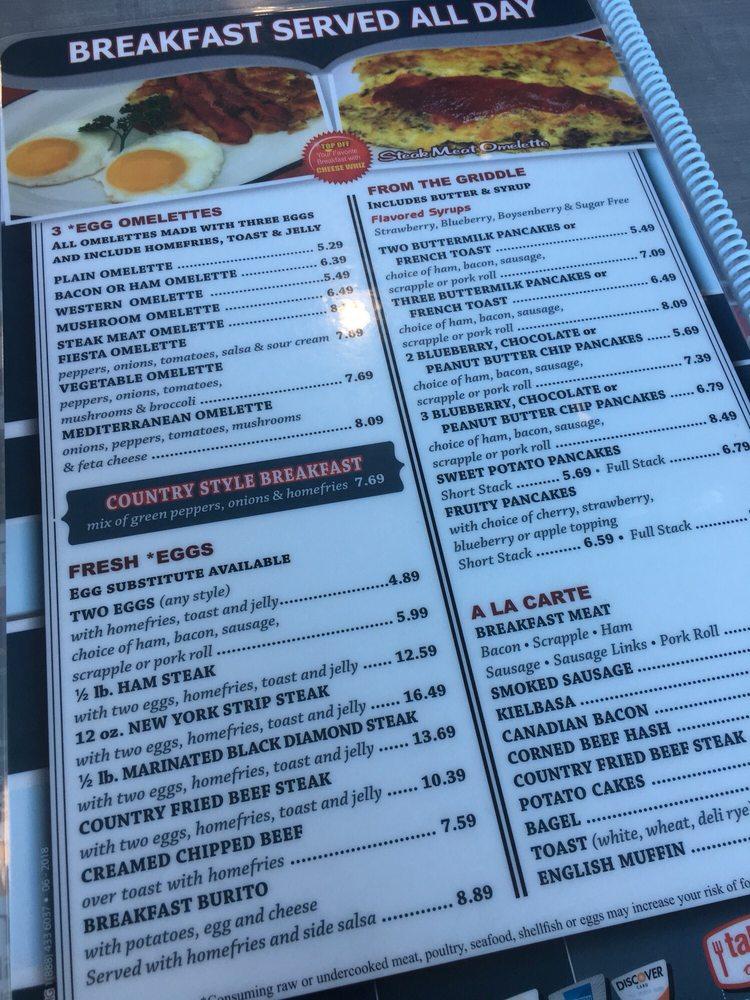 Menu at East Penn Diner restaurant, Emmaus