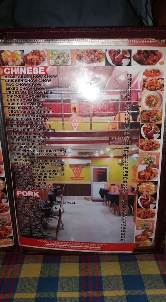 Menu at Flora Family Restaurant & Bar, Tezpur