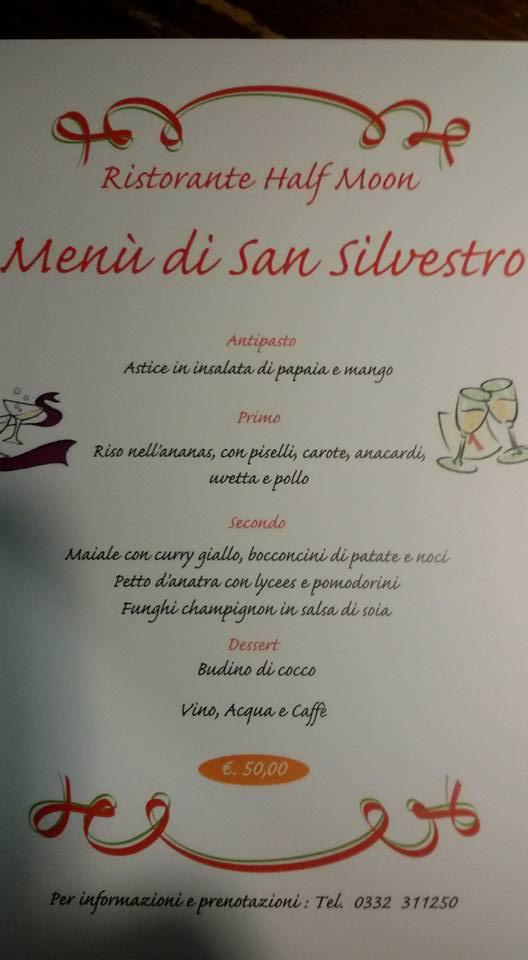 Menu at Half Moon restaurant, Varese