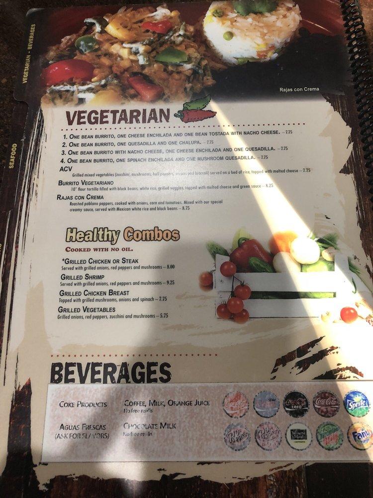 Menu at Santa Fe Mexican Grill restaurant, Kingsport