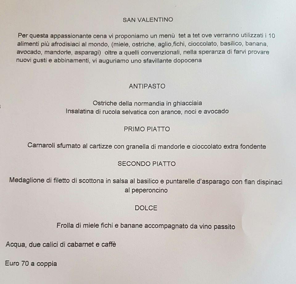 Menu at I Tre Gradini restaurant, Cusano Milanino