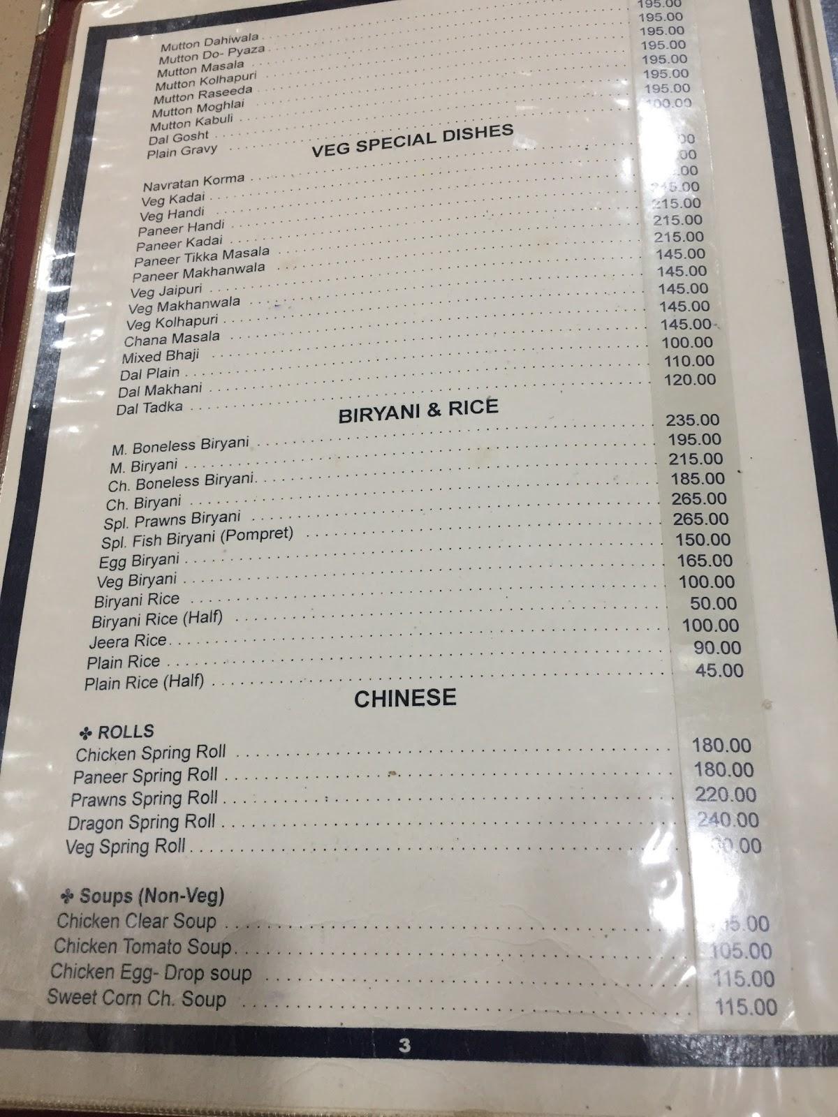 Menu at Blue Lagoon Restaurant, Mumbai, 20/62