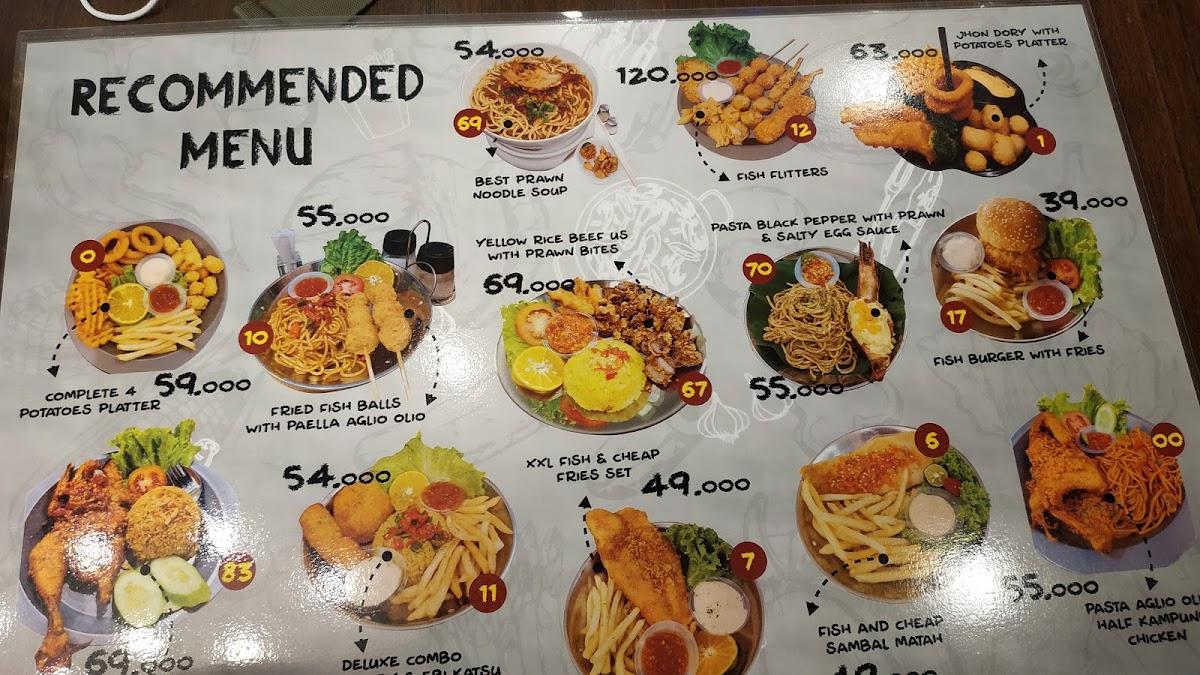 Menu at Fish and cheap, plaza semanggi restaurant, Jakarta