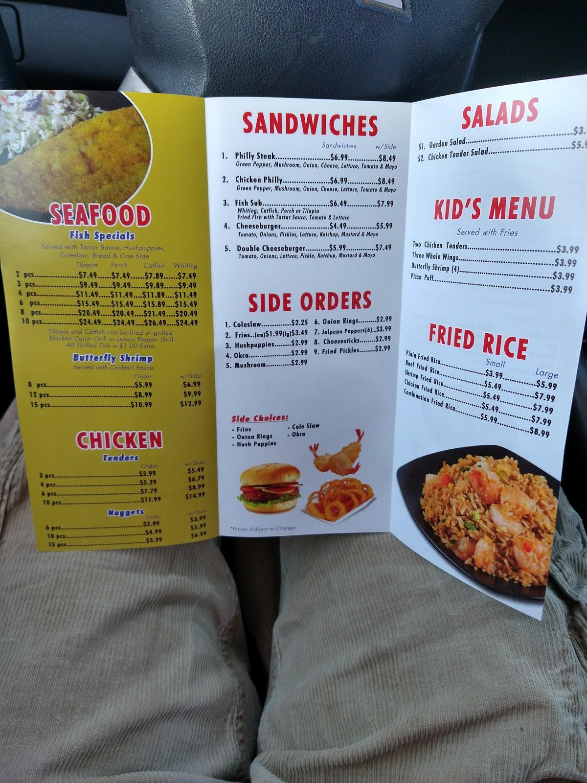 Menu at J's Wing & Seafood restaurant, Lawrence