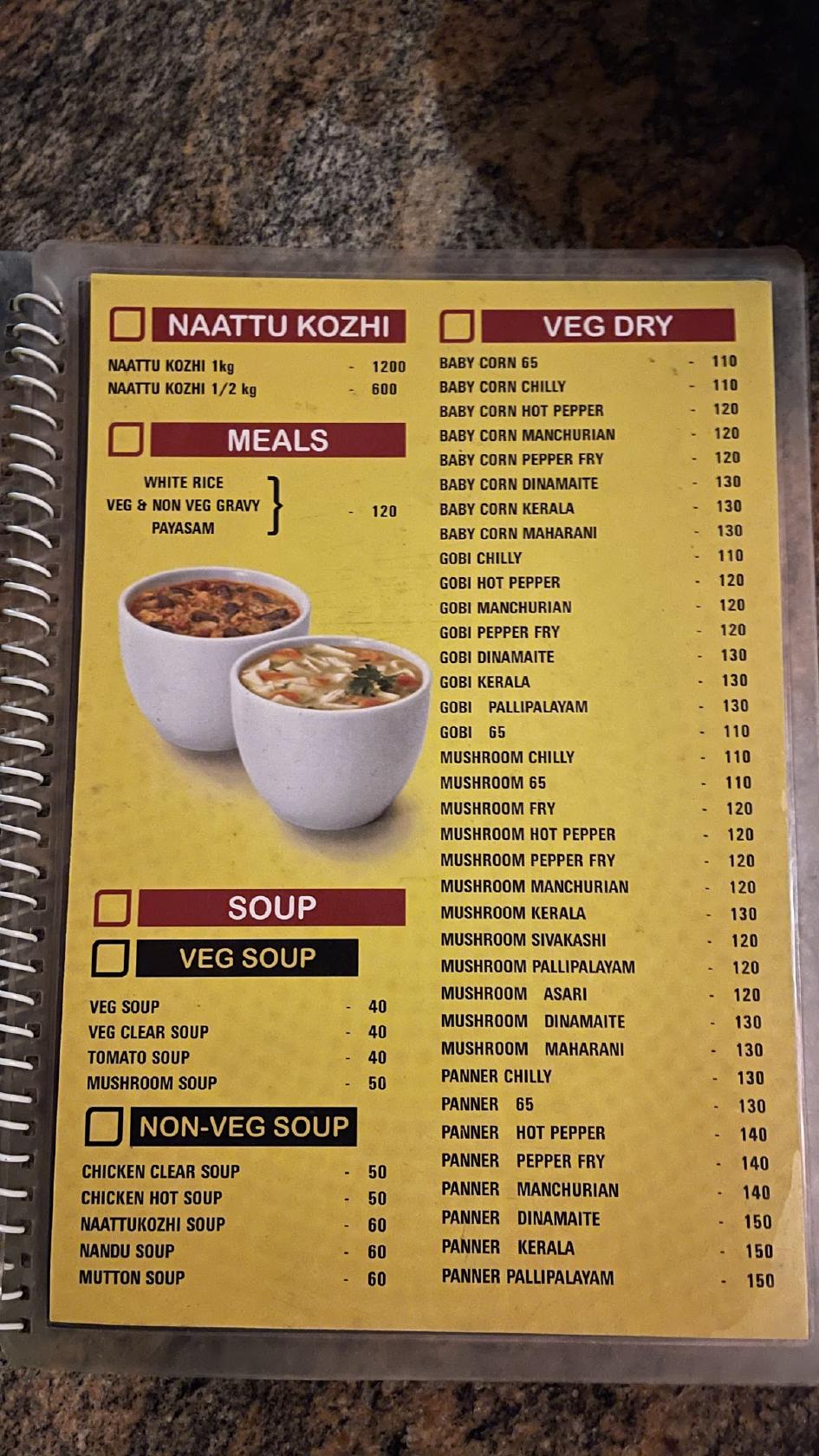 Menu at LimeTree Restaurant, Avinashi