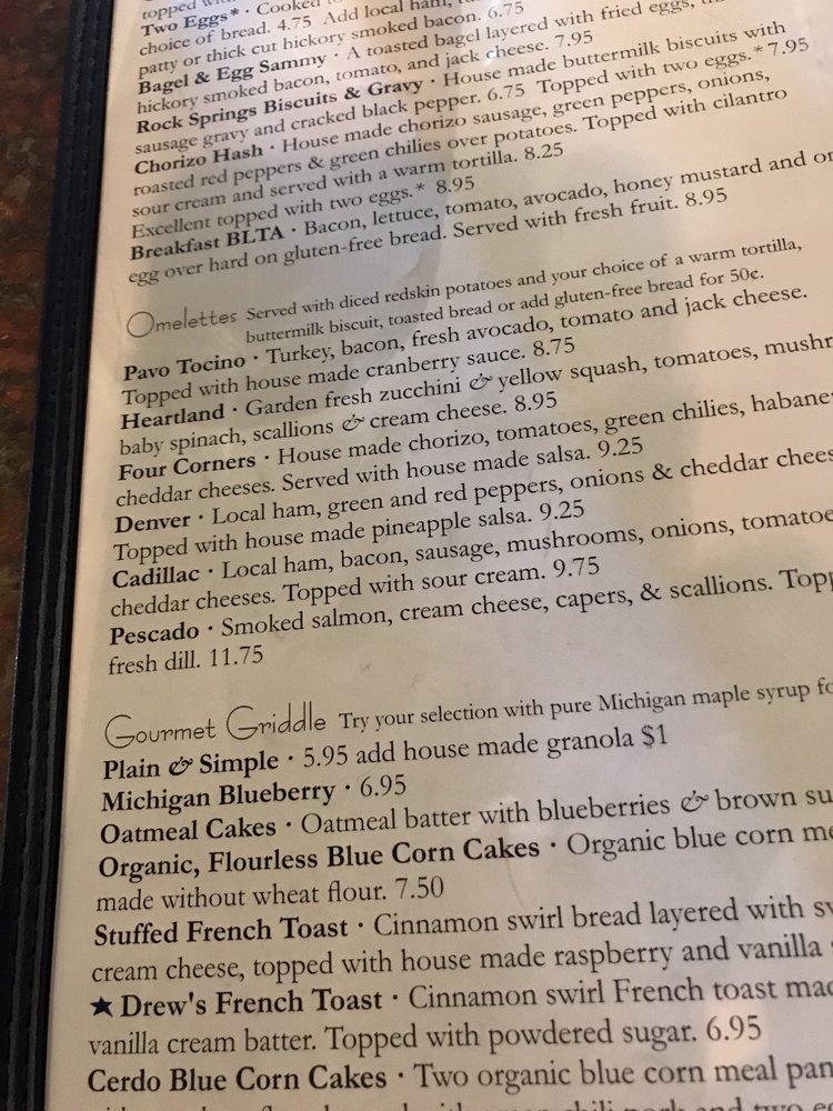 Menu at Morning Star Cafe, Grand Haven