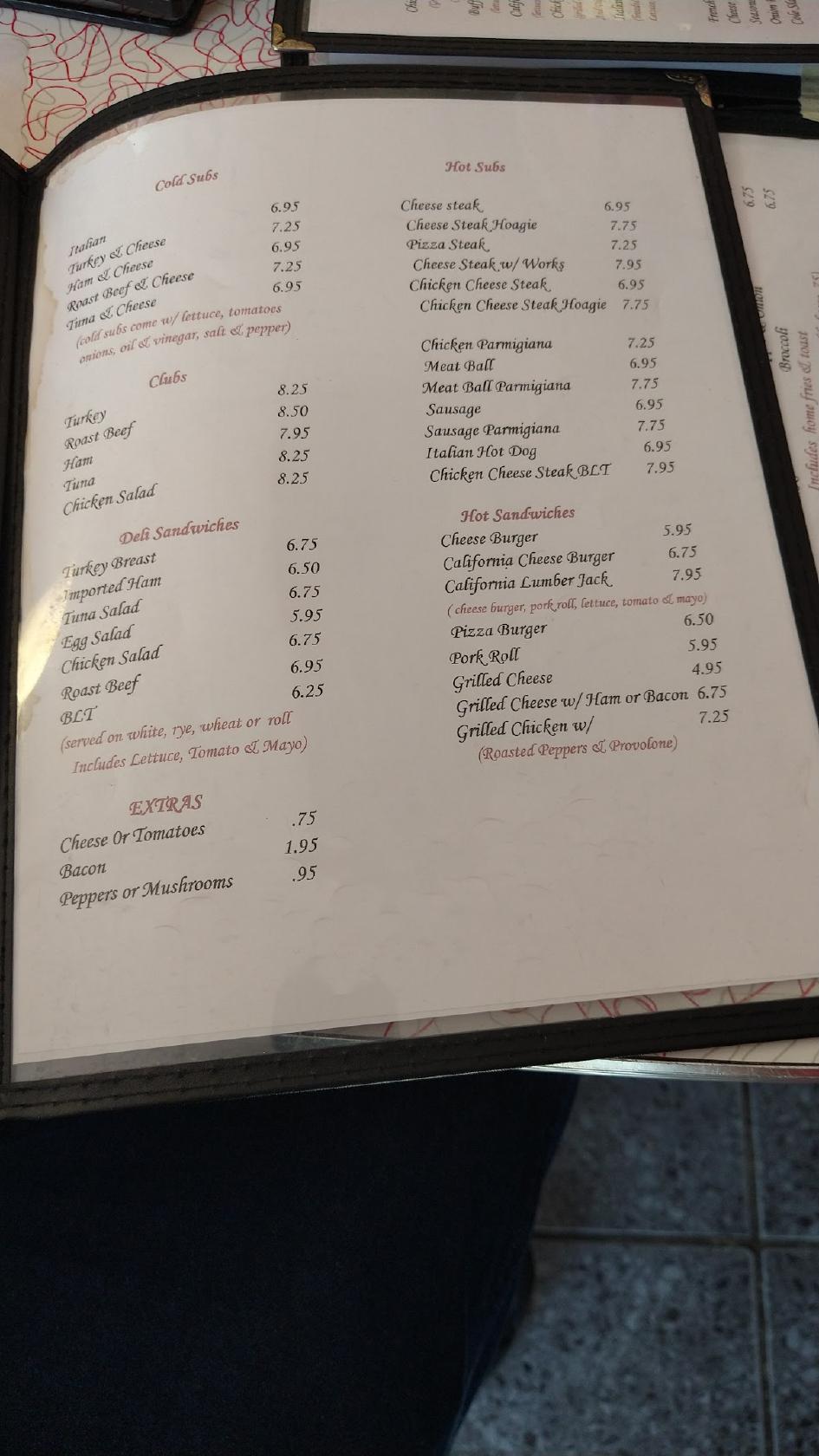 Menu at POPPY'S PLACE restaurant, Toms River