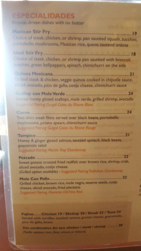 Menu at Mestizo Louisiana Mexican Cuisine restaurant, Baton Rouge, S ...