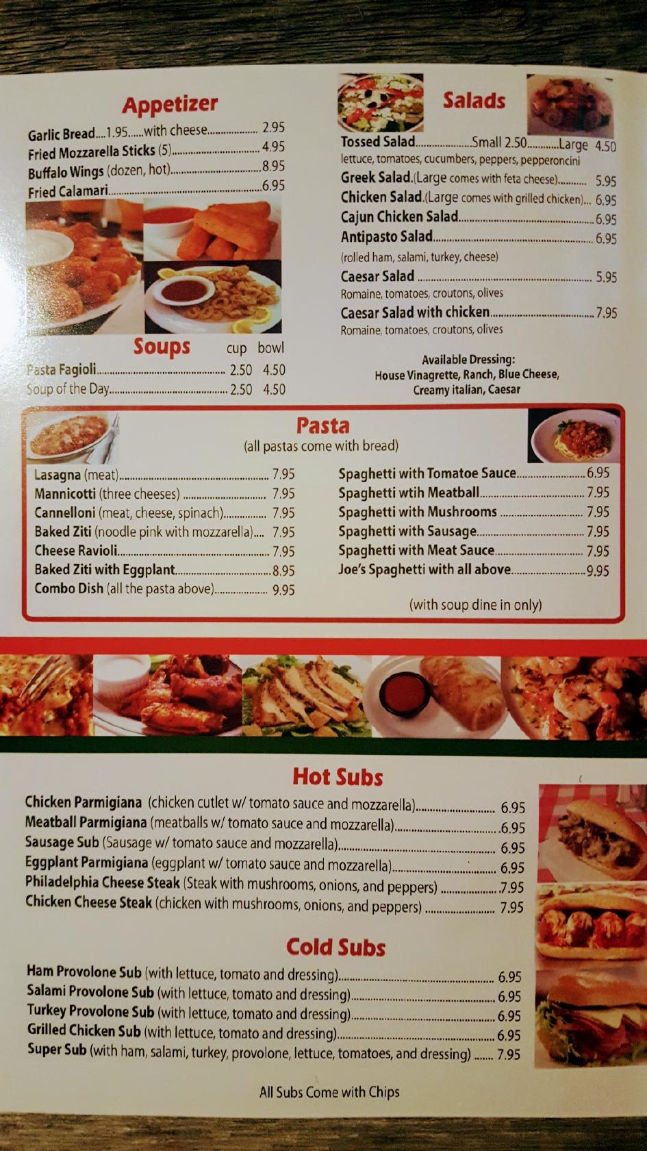 Menu at Paisano's Italian Restaurant, Benbrook