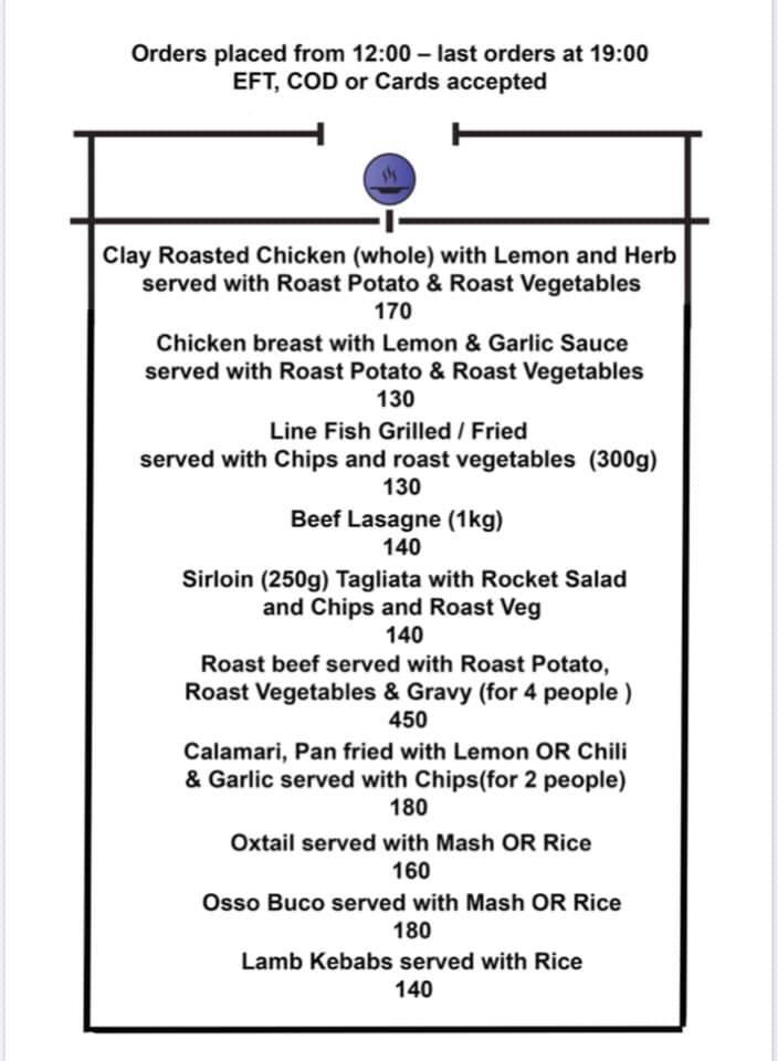 Menu at Sundoo Sea Point restaurant, Cape Town, 77 Regent Rd