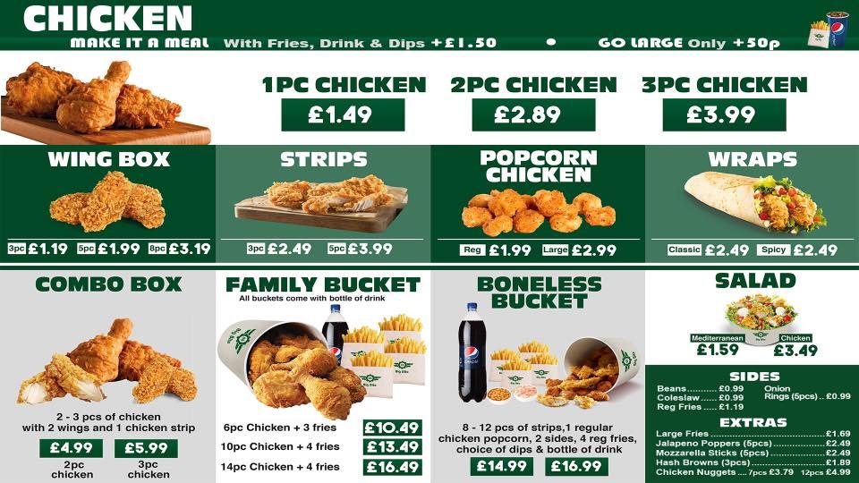 Menu at Big Bite restaurant, Stafford