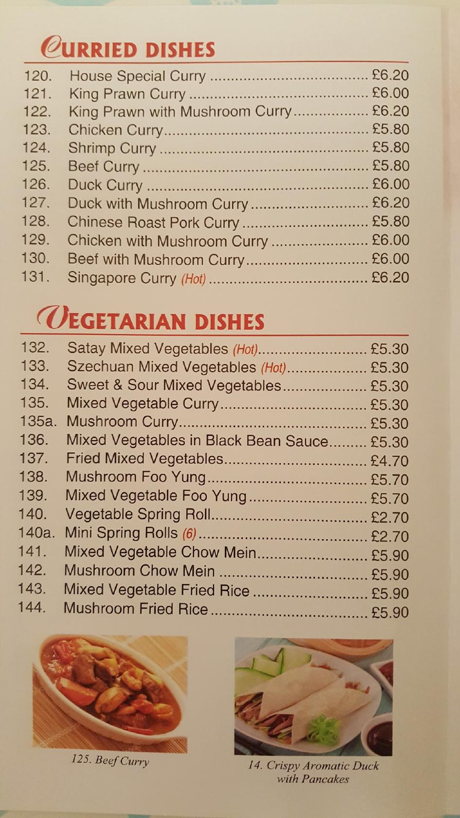Menu at China Kitchen fast food, Shipston-on-Stour
