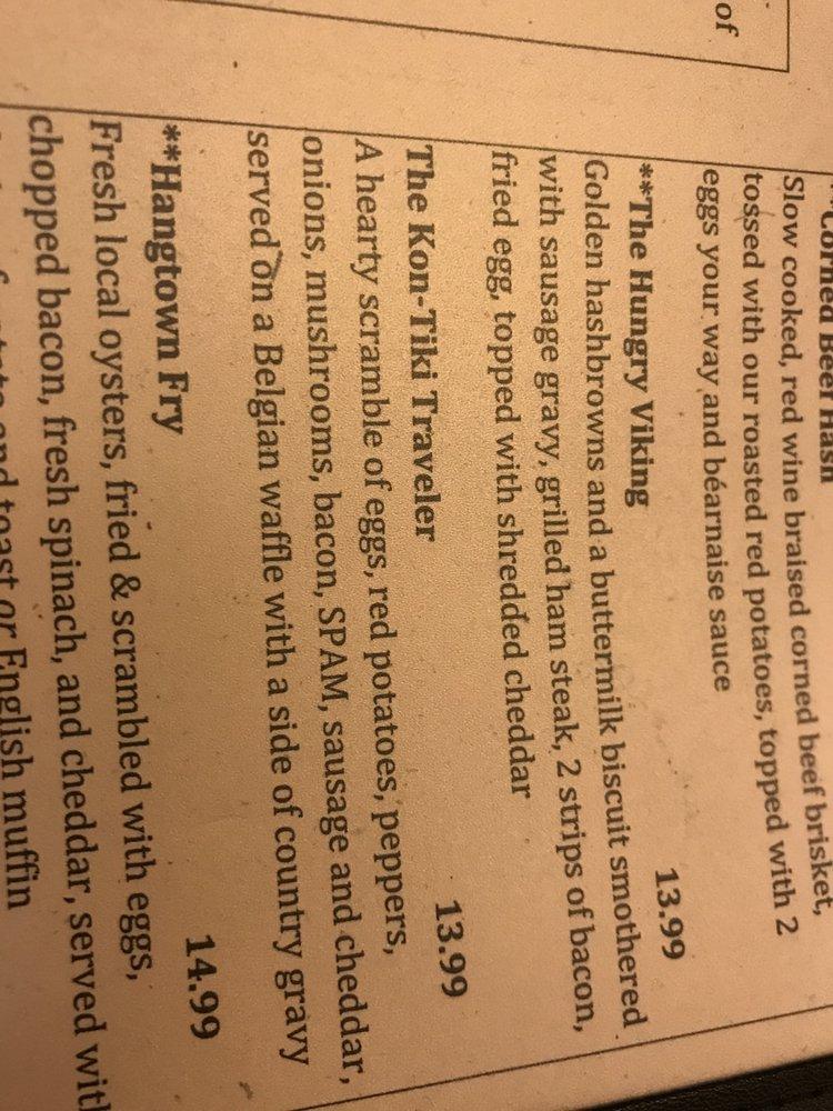 Menu at Green Light Diner restaurant, Poulsbo