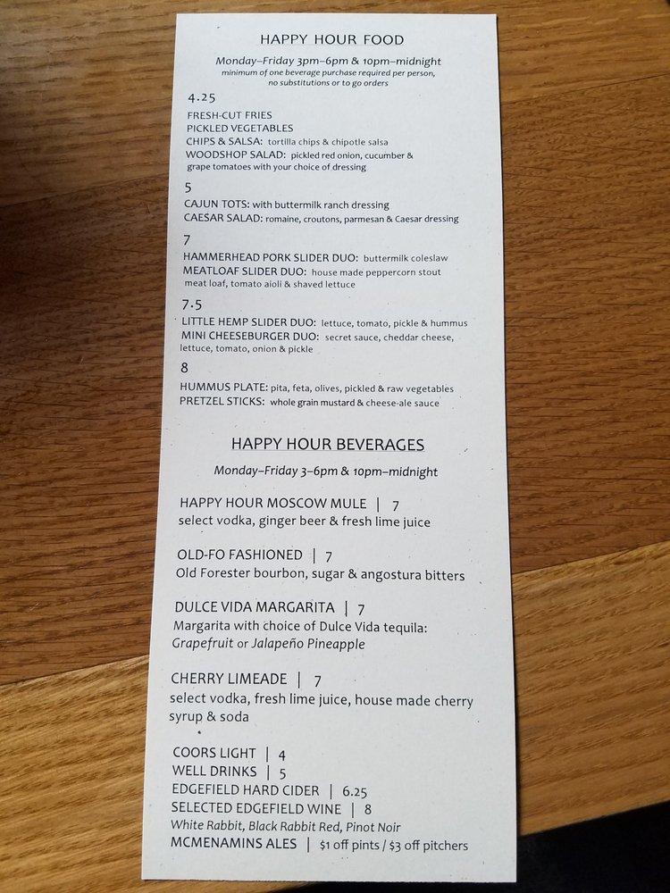 Menu at McMenamins Nui Nui pub & bar, Bothell