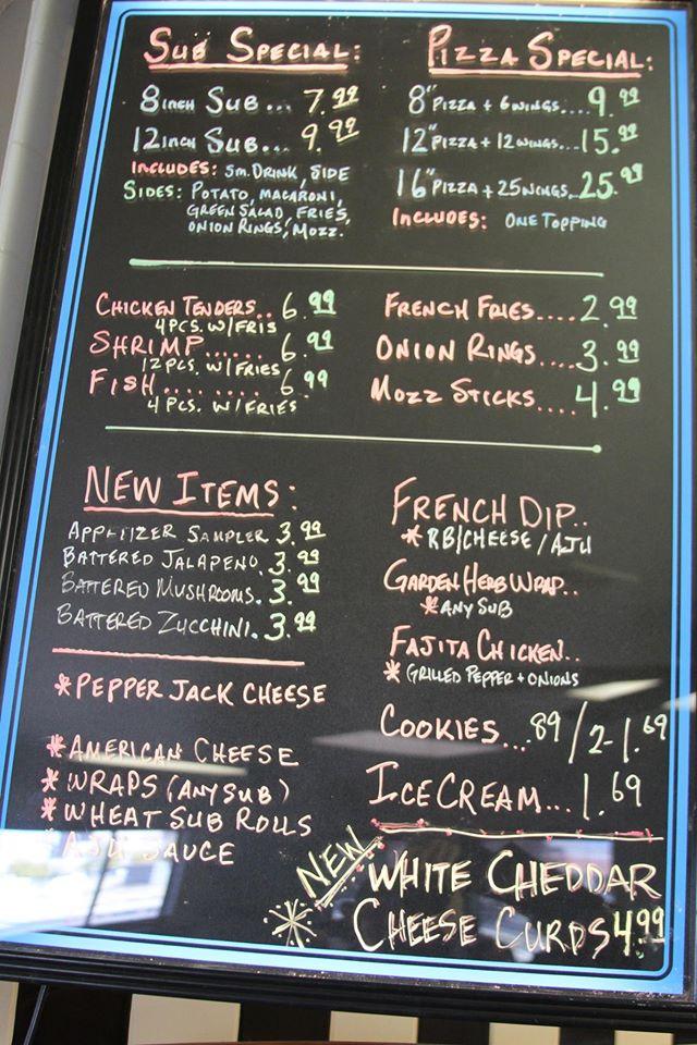 Menu at Rusty's Subs, Pizza & Wings pizzeria, Prescott Valley