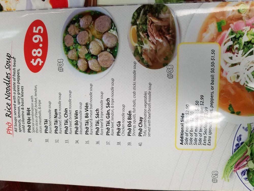 Menu at Pho 888 restaurant, Des Moines, 2nd Ave