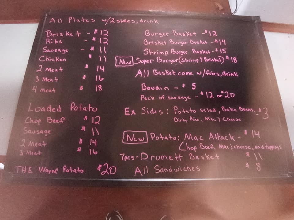 Menu at Southern Smoke Barbeque, Dayton
