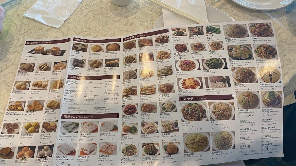 Menu at Grand Harbor Seafood and Dimsum Restaurant, Burlingame