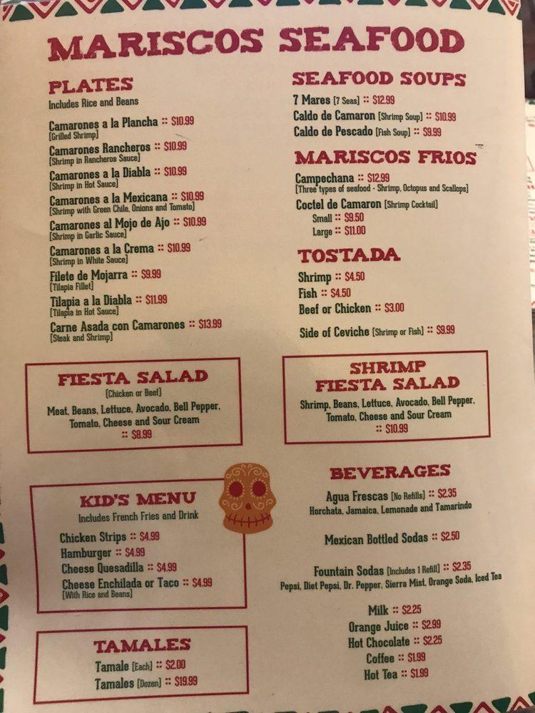 Menu at Ruben's Grill Mexican Restaurant, Albuquerque