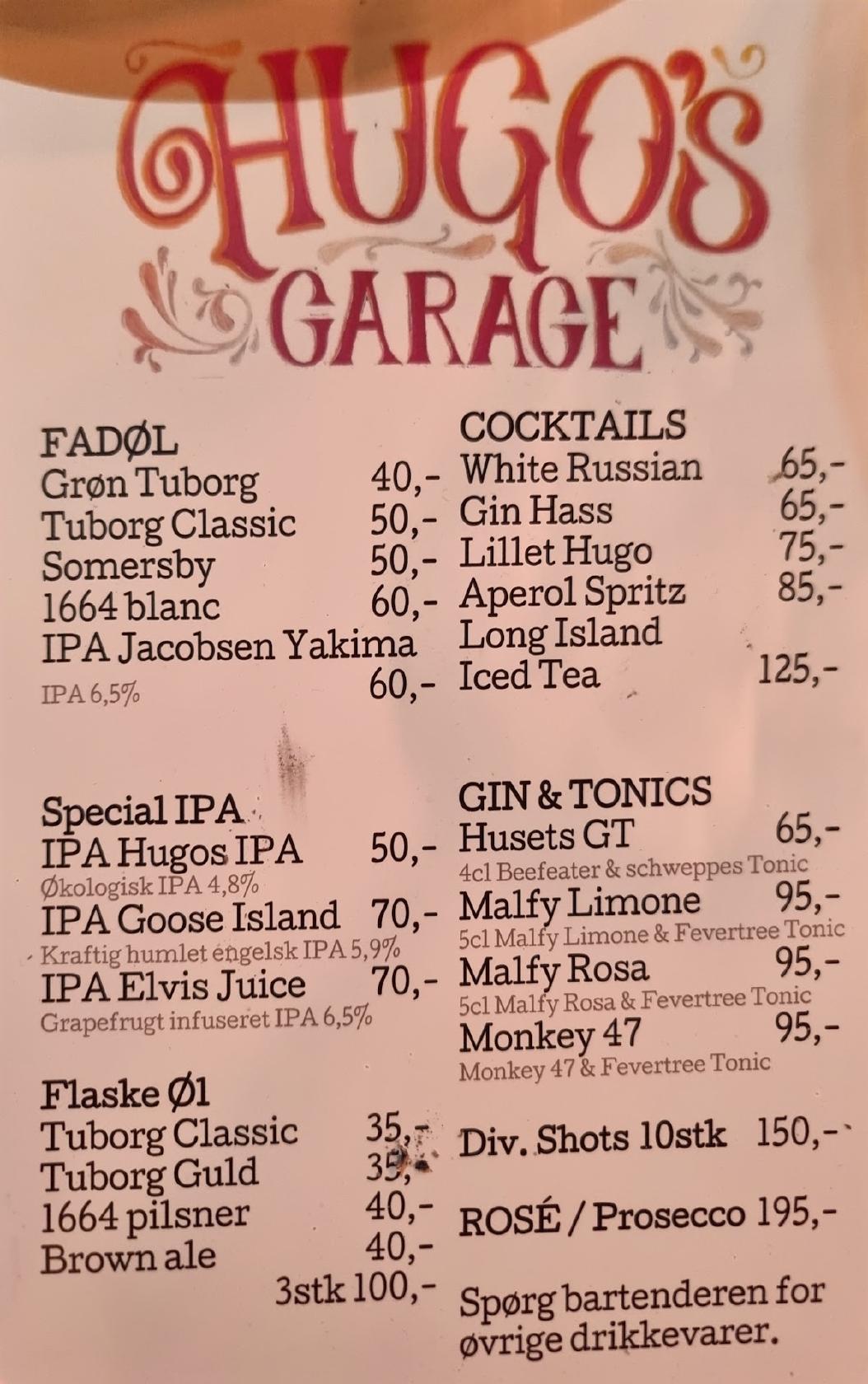 Speisekarte von El Mundo pub & Bar, Aalborg