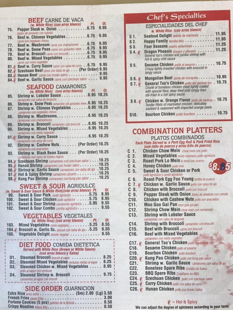 Menu at New China 1 restaurant, New Port Richey, US-19