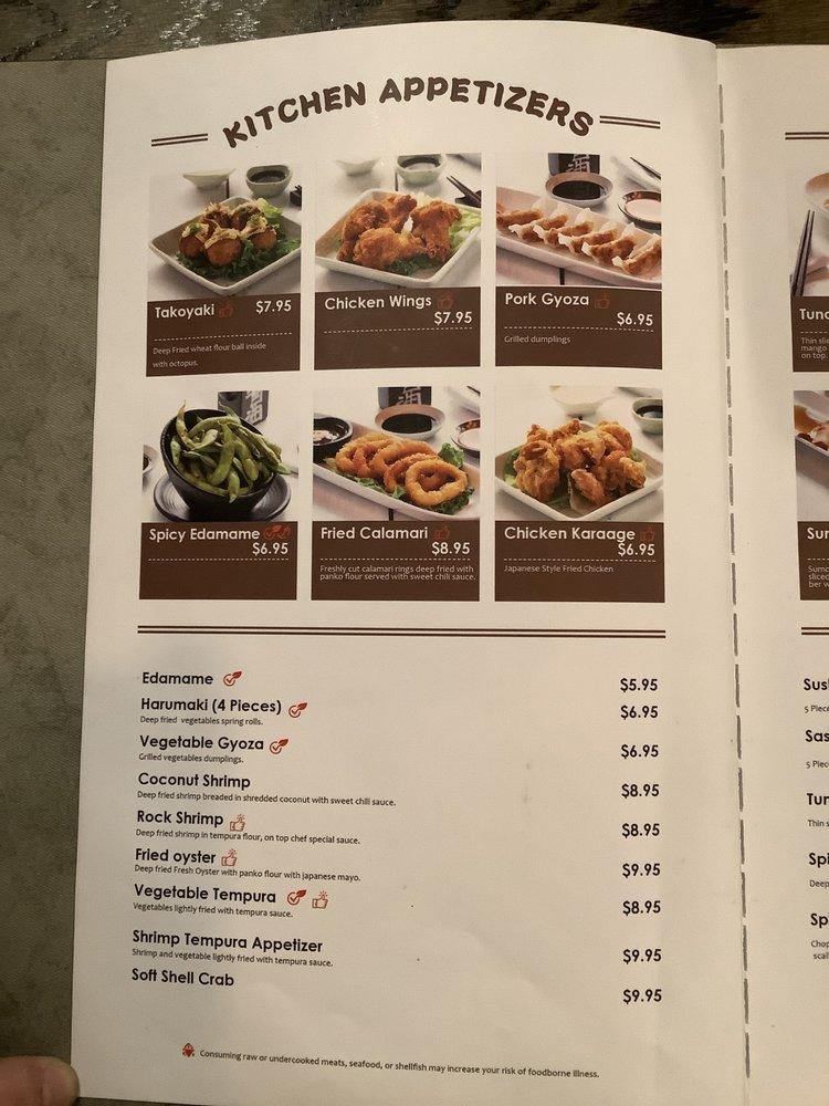 Menu at Sumo Japanese Steakhouse & Sushi Restaurant, Wenatchee