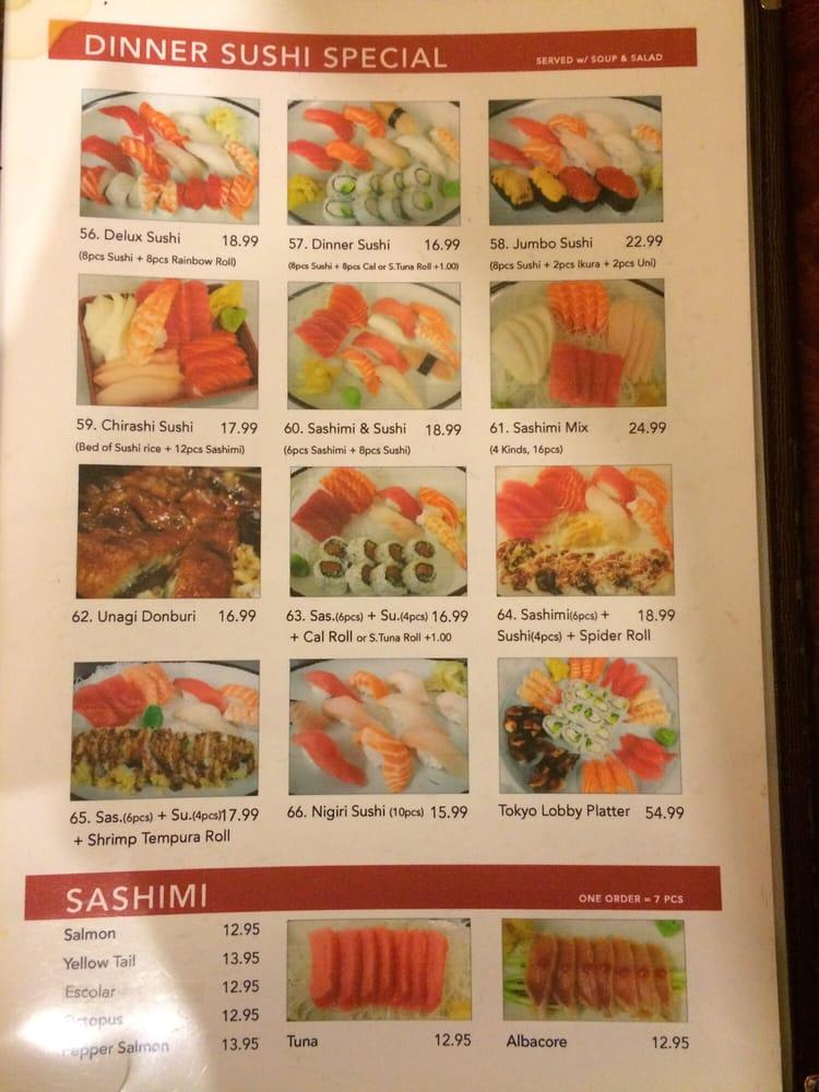 Menu at Tokyo Lobby Restaurant, Hacienda Heights