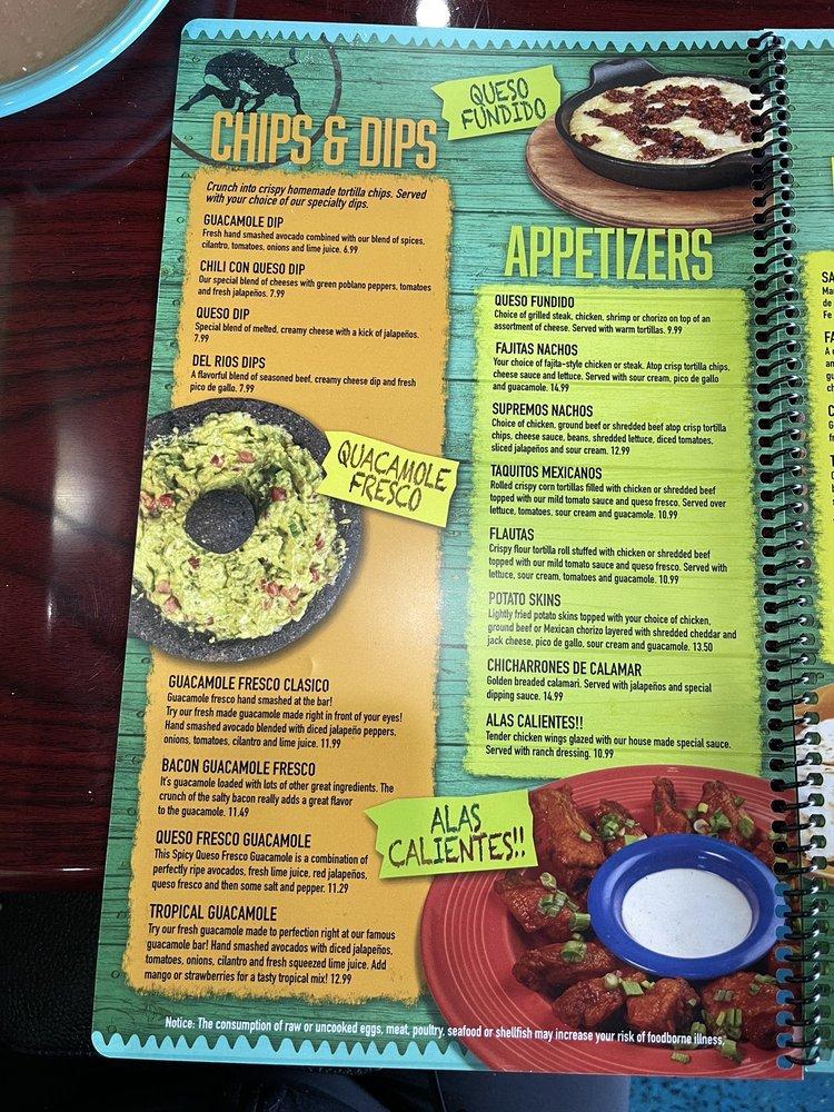 Menu at Torito Mexican Restaurant, North Haven