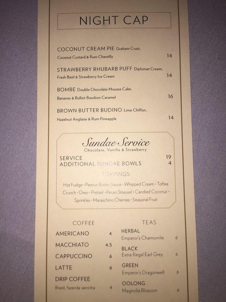 Menu at Maple & Ash steakhouse, Chicago