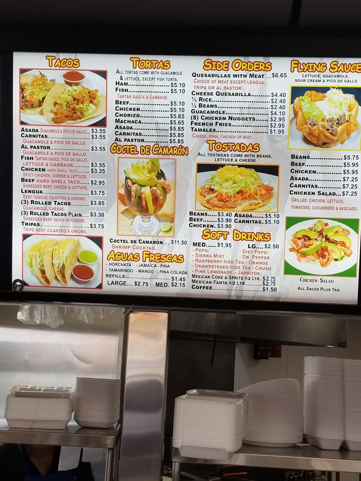 Menu at Los Alazanes Mexican Food restaurant, Barstow