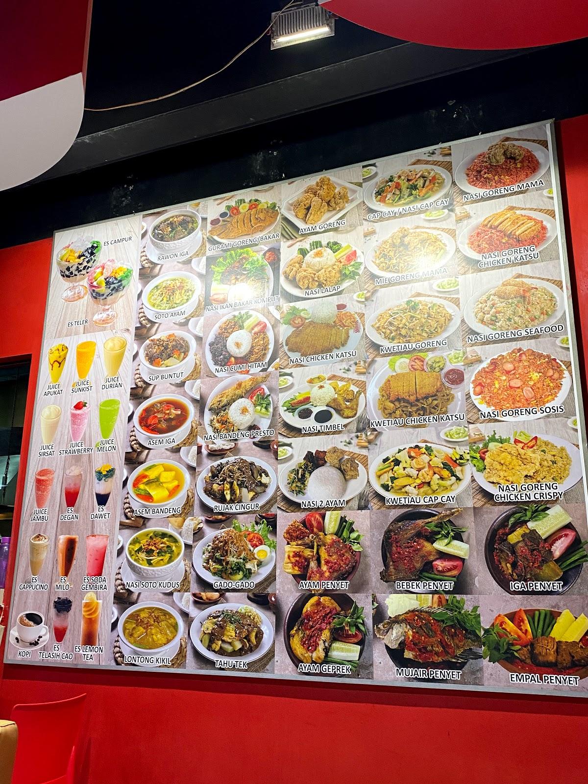 Menu at Mama Indonesian Food restaurant, Surabaya, lantai 3 blok n01