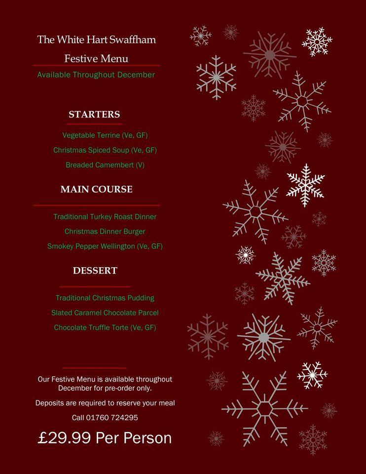 Menu at The White Hart pub & bar, Swaffham