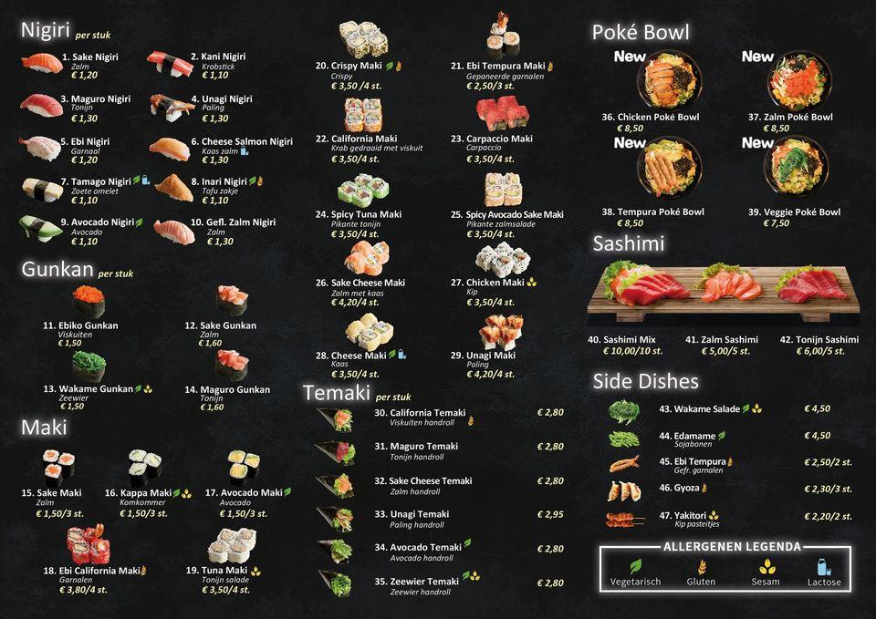 Menu at De Molenhoek Cafetaria & Lunchroom, Rosmalen