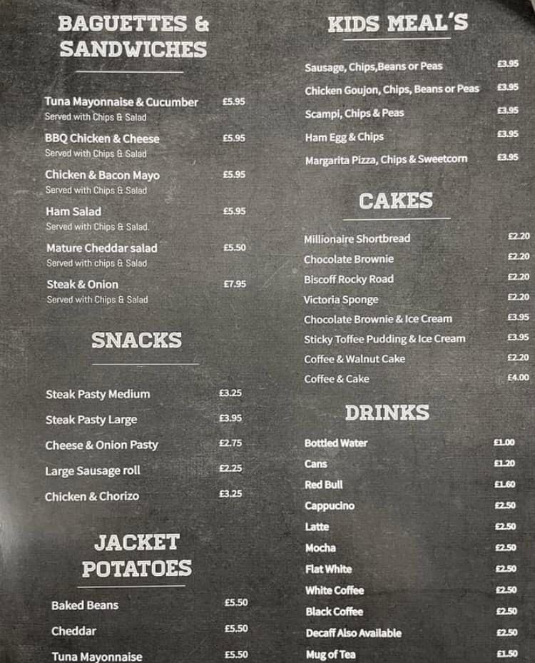 Menu at jonesy's catering and Cafe, Winkleigh