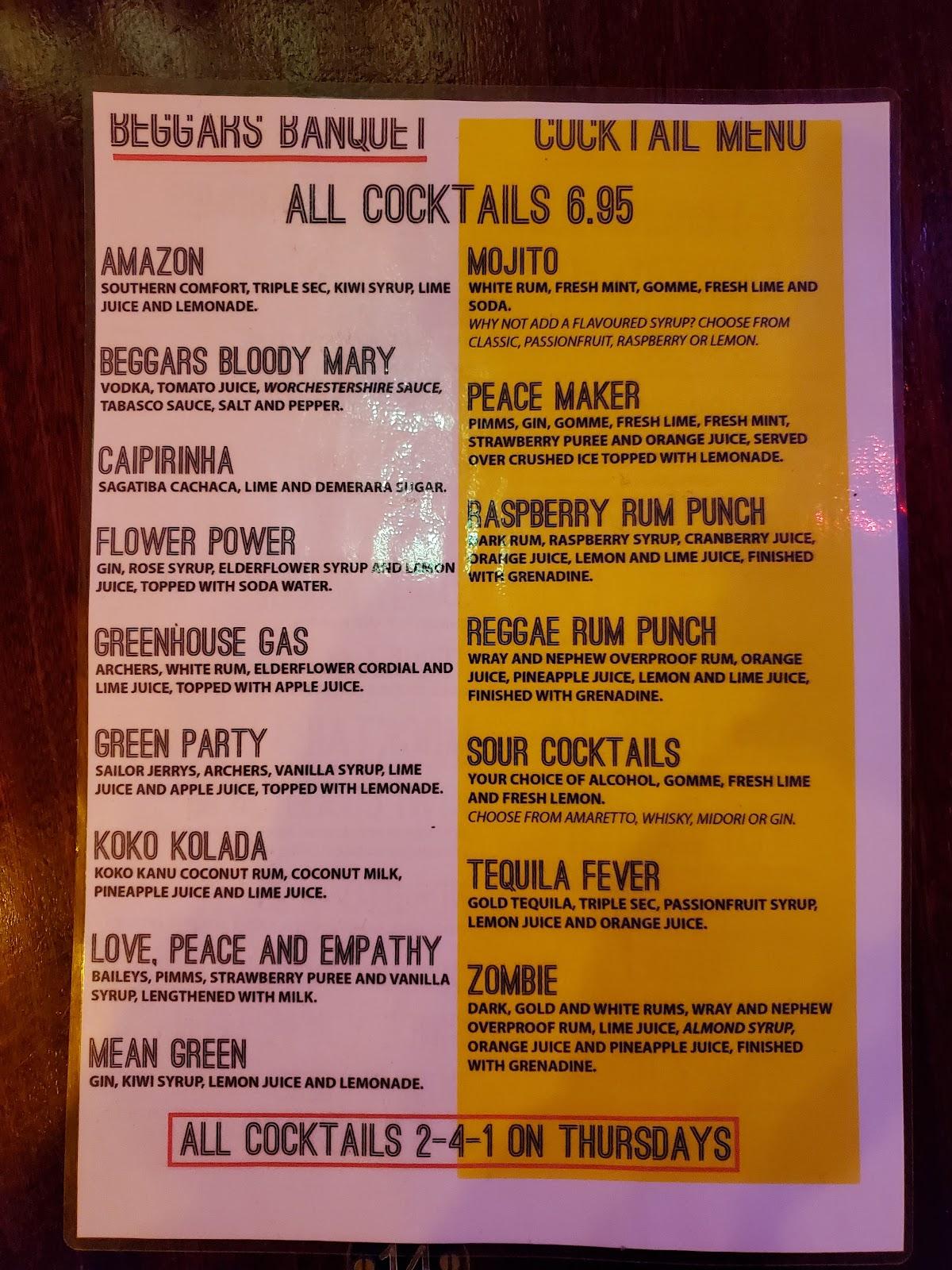 Menu at The Caffeine Club, Plymouth