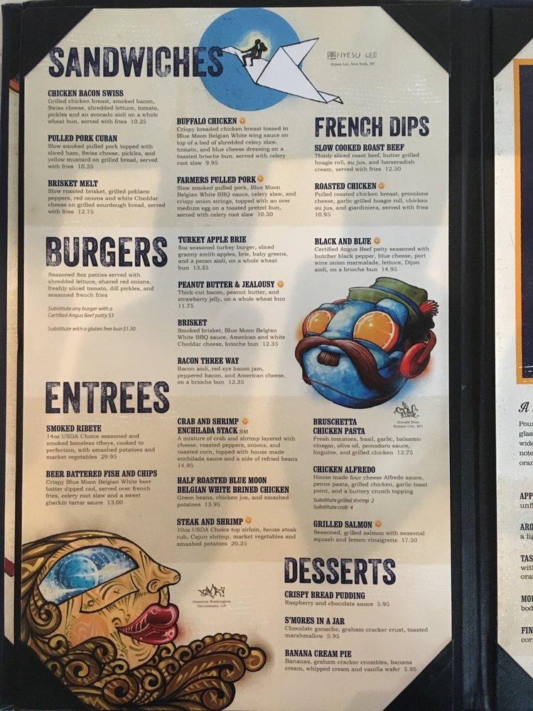 Menu at Blue Moon Taphouse pub & bar, Norfolk