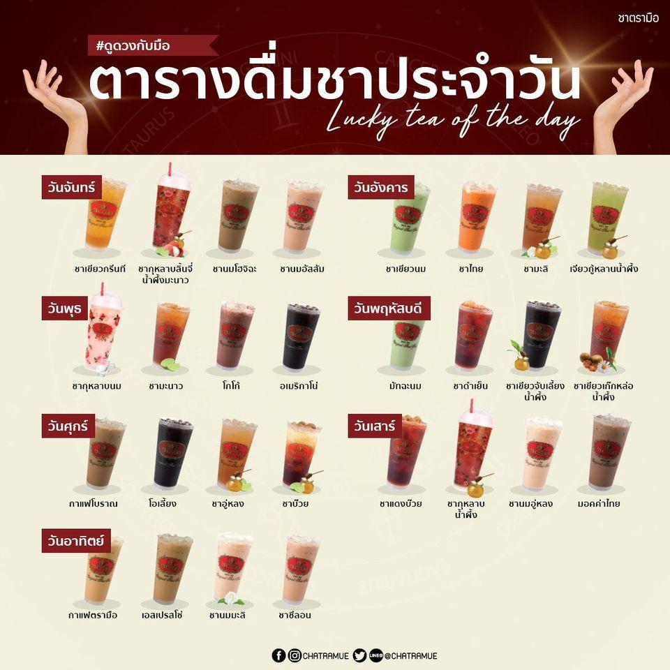 Menu at ChaTraMue, Bangkok