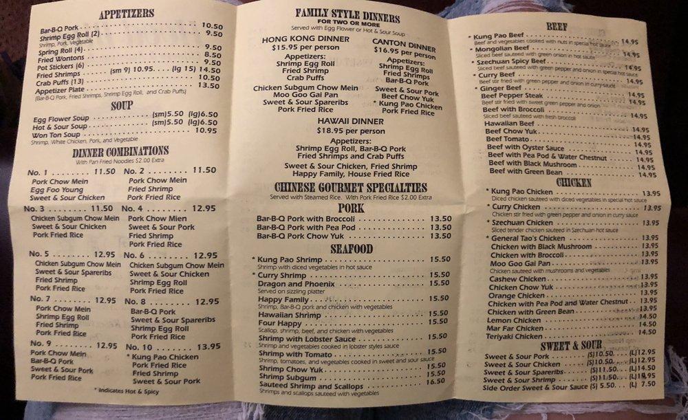 Menu at Hood River Restaurant, Hood River, 108 2nd St