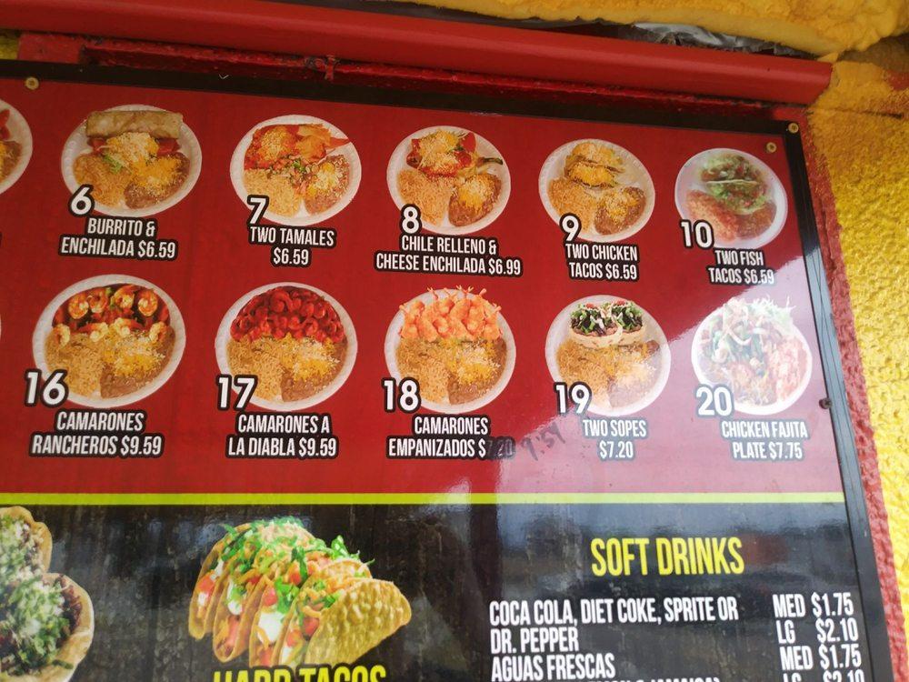 Menu at Los Alberto's Mexican Food restaurant, Hurst