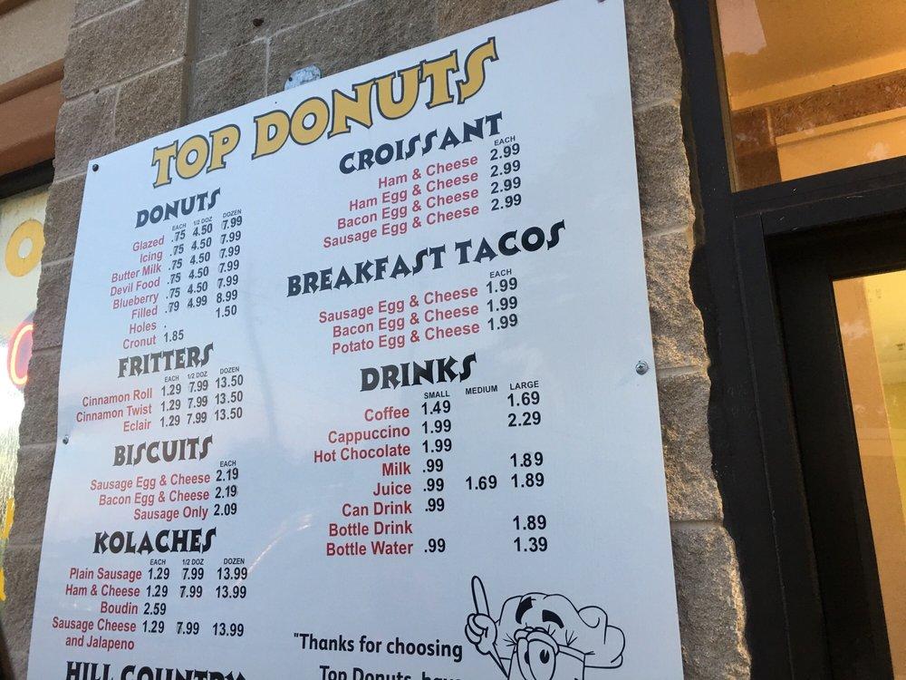Menu at Top Donuts desserts, Houston, TX-249 #150